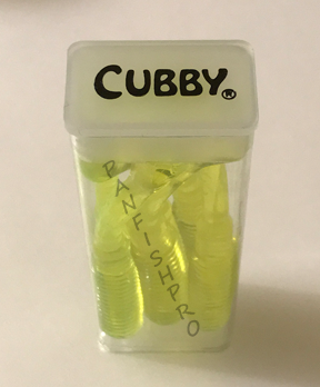 6 Cubby Big Mini-Mite Tails Clear Chartreuse – PANFISHPRO®